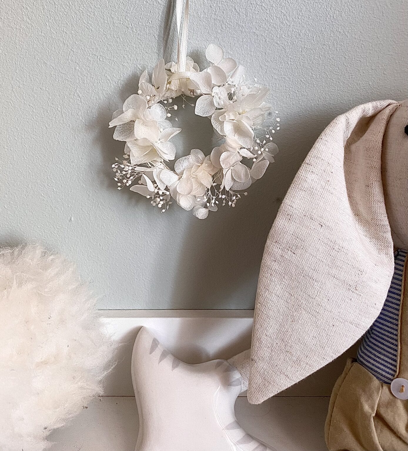 Mini couronne de décoration Nuage - Les Fleurs Dupont